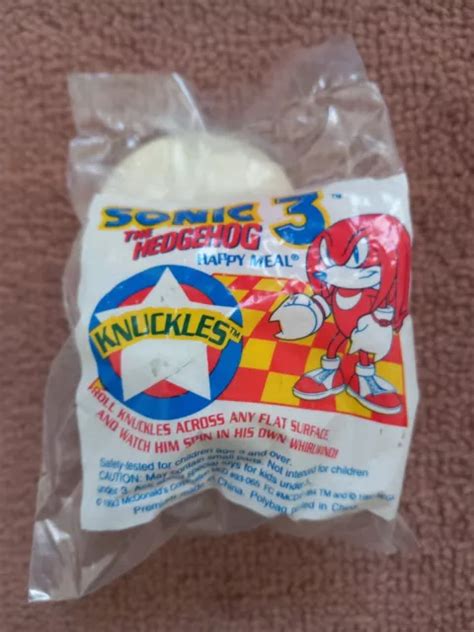 KNUCKLES TOY SONIC The Hedgehog Happy Meal Mcdonalds Toy 1993 Sega New