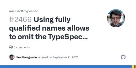 Using Fully Qualified Names Allows To Omit The Typespec Namespace