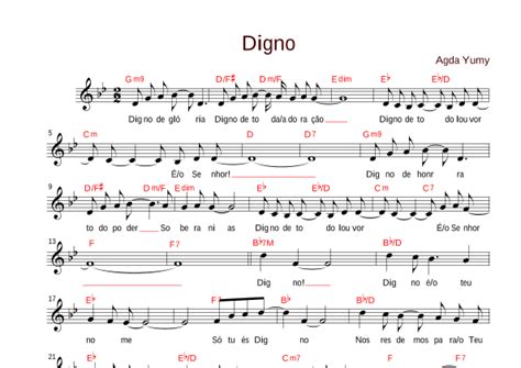 Digno Sheet Music Agda Yumy Amaral Lead Sheet Fake Book