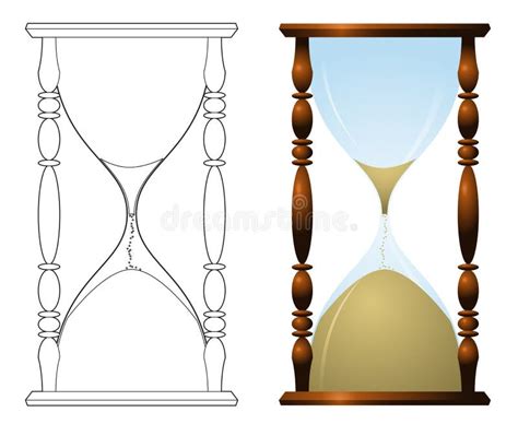 Traditional Hourglass Illustration Stock Vector Illustration Of Timer