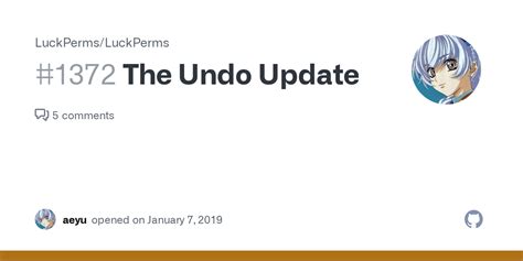 The Undo Update · Issue 1372 · Luckperms Luckperms · Github
