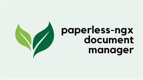 Paperless Ngx Self Hosted Document Manager