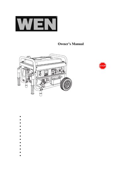 Wen 56475 4750w Electric Start User Manual 41 Pages