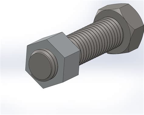 Metric Hex Bolt 3d Cad Model Library Grabcad 45 Off