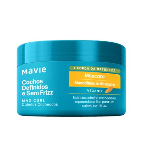 Máscara Vegana Nutritiva Max Curl 250ml Mavie Cosméticos