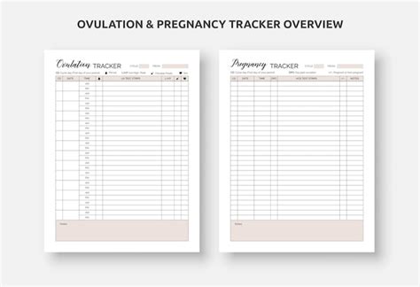 Premium Vector Ovulation And Pregnancy Tracker Template Printable LH