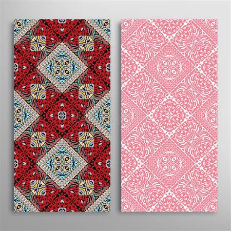 vector seamless vertical patterns set with hand stock vector