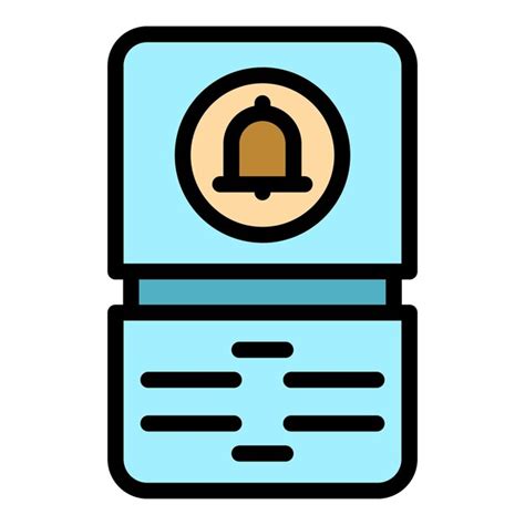 Vector De Contorno Del Icono De La Campana De Intercomunicaci N De