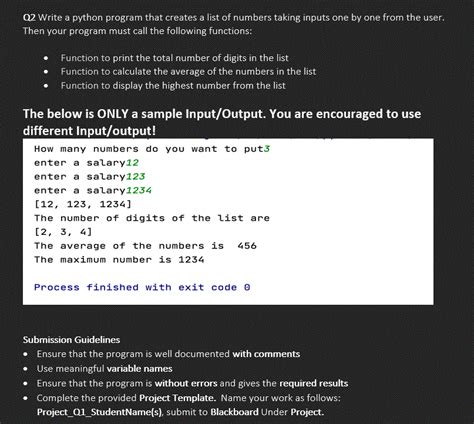 Solved Q2 Write A Python Program That Creates A List Of