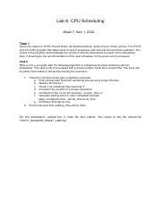 CS311 Week 7 Lab 6 Pdf Lab 6 CPU Scheduling Week 7 Sem 1 2022 Task 1
