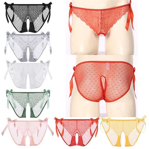 Mens Panties See Through G String Halloween Thongs Sissy Underwear Mesh