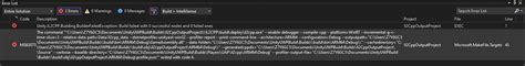 Trying To Build Uwp App With Debugging Enabled Getting Msb3073 Error When Building Unity