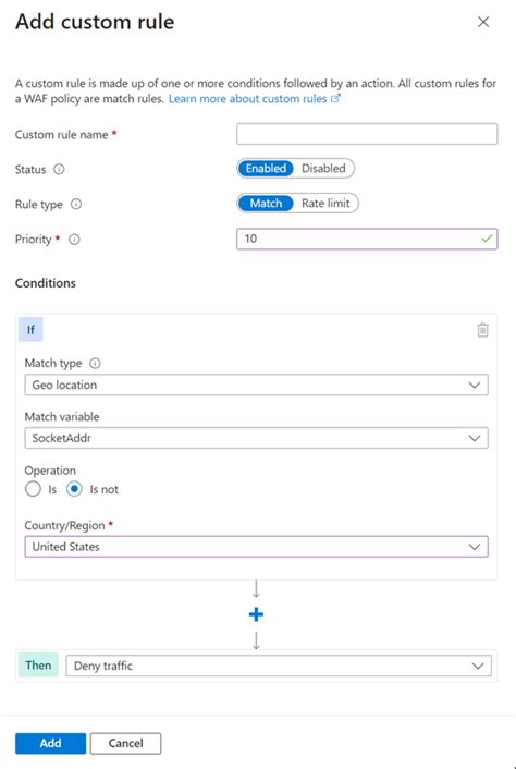 Use Azure Waf Geomatch Custom Rules To Enhance Network Security Azure Docs