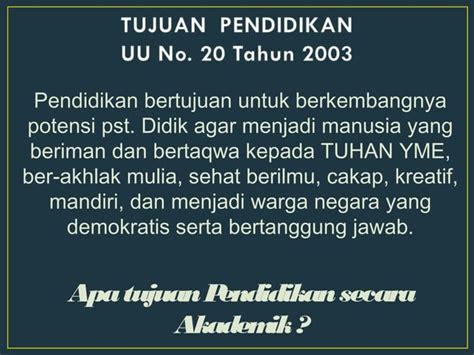 Tujuan Dan Fungsi Pendidikan Ppt