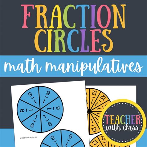 Fraction Bars And Circles Bundle Math Manipulatives Pdf Printable