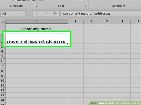 4 Ways To Make An Invoice On Excel WikiHow