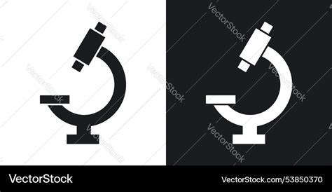 Microscope Icon Set Royalty Free Vector Image Vectorstock