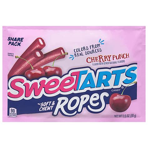 Sweetarts Candy Cherry Punch Soft And Chewy Ropes Share Pack 35 Oz