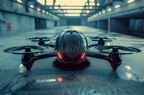 Sleek Futuristic Drone Design In 3d Rendering Generative Ai Stock