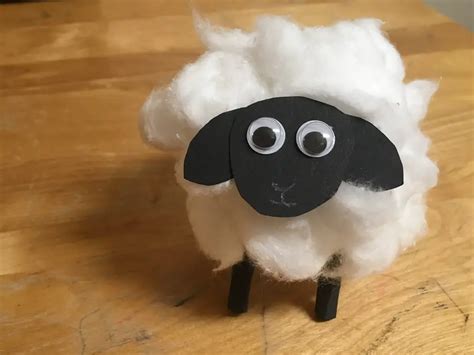 Toilet Paper Roll Sheep Craft Mud Paper Scissors