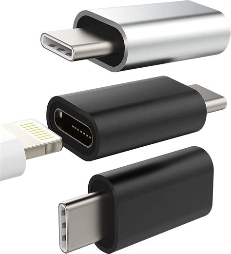 Kefiany 3 Pack Usb C Male To Lightning Female Adapter Compatible With Iphone 12 11
