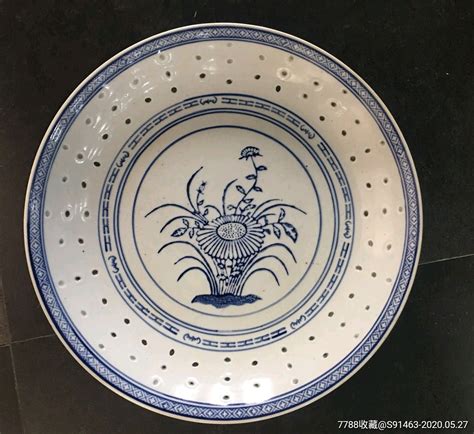 景德镇老厂货瓷器 青花玲珑大盘 青花瓷 鑫意瓷源7788收藏 收藏热线