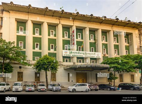 Yangon Rangoon Myanmar Agricultural Development Bank Colonial