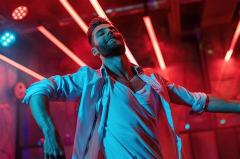 Premium Photo Photo Of Lovely Man Dance In Modern Night Club