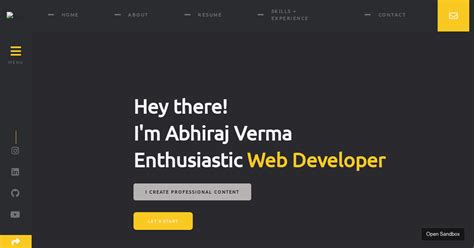 Portfolio Codesandbox
