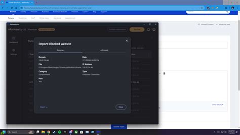 got a message saying that an outbound connection was blocked resolved