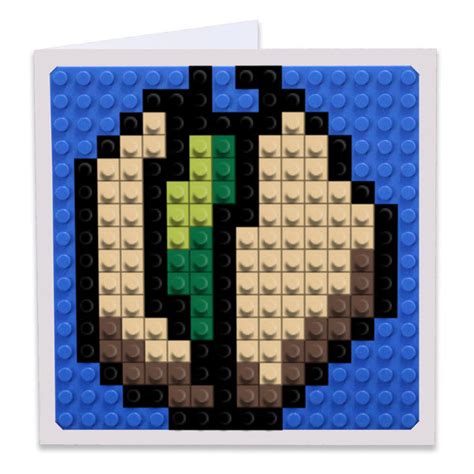 National Pistachio Day Pixel Art Build On Greeting Card Brik