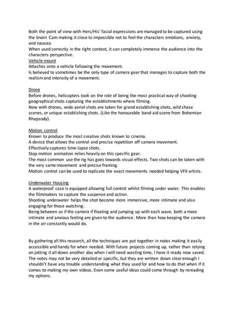 Camera Technique Research Docx