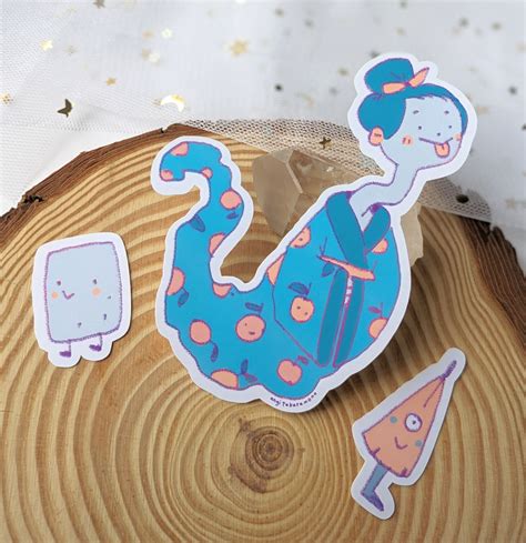 Cute Yokai Vinyl Stickers Rokkuro Kubi Onna Sticker Cute Japanese