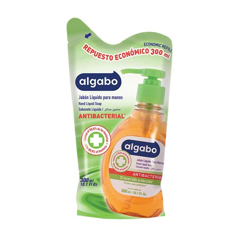 Jabón Líquido Antibacterial Repuesto Algabo X 300 Ml Leburé