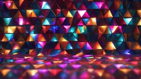 Premium Photo Triangulation Shapes Triangles Mosaic Lights With Shiny