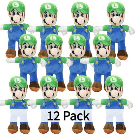 Super Mario Bros Luigi Plush 8 12 Or 24 Pc Party Pack