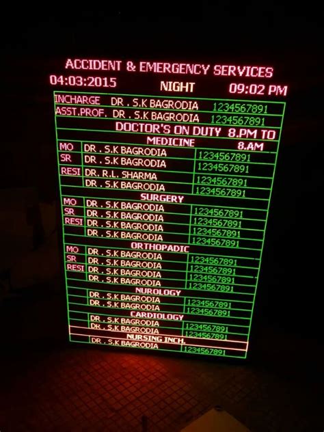 10 Mm Hospital LED Display Board At 3500 Square Feet LED Light Board In New Delhi ID