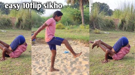 Easy 10 Flip Sikho Bina Dar Ke Gharpar Kk Dance Stunt Youtube