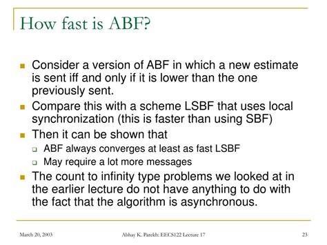 Ppt Distributed Algorithms In Networks Eecs 122 Lecture 17