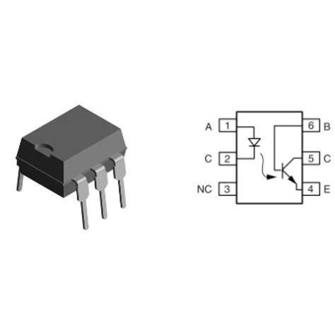4n35 6 Pin Phototransistor Optocoupler