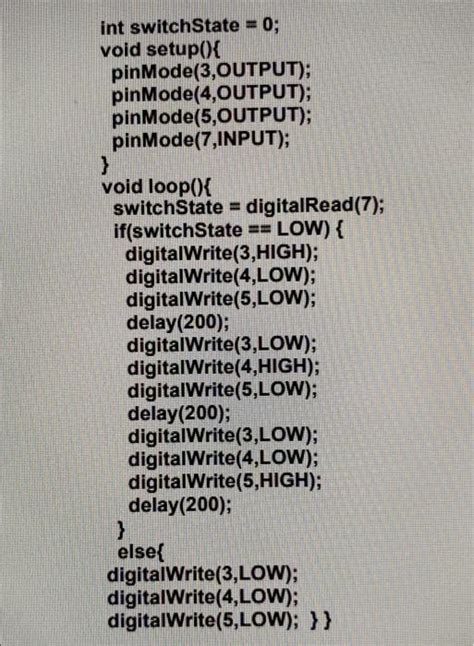 solved int switchstate 0 void setup{ pinmode 3 output