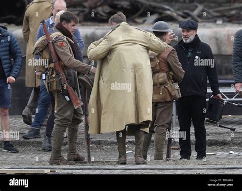 Director Sam Mendes Right On The Set Of His New Film 1917 At Govan