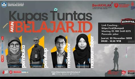 Webinar Kupas Tuntas Masalah Akun Belajar Id BBPMP JABAR