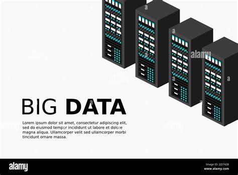 Isometric Server Equipment Vector Illustration Stock Vector Image And Art Alamy