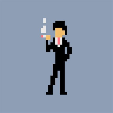Personagem De Jogo De Pixel Art Vetor Premium