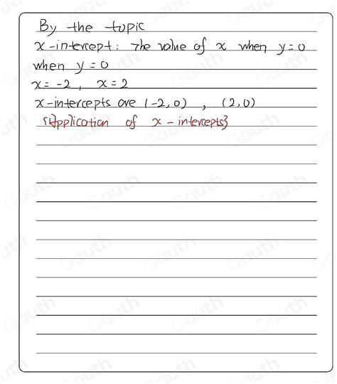 Solved Determine The Intercepts Of The Parabola Whose Graph Is