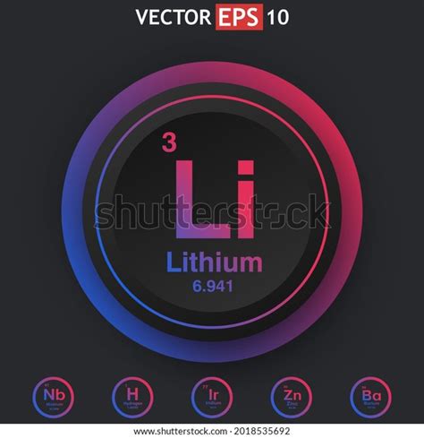 Lithium Chemical Element Periodic Table Color Stock Vector Royalty Free 2018535692 Shutterstock