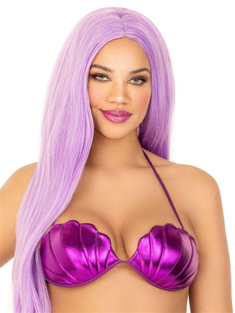 Leg Avenue Mermaid Shell Bra Top Pixie Sparkle Pixiesparkleshop