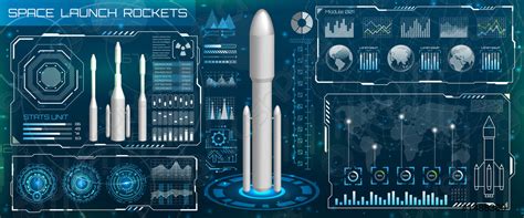 Space Launch Interface Rockets Sky Fi Hud Head Up Display Stock Vector 1488380 Crushpixel