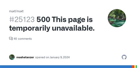 500 this page is temporarily unavailable · issue 25123 · nuxt nuxt